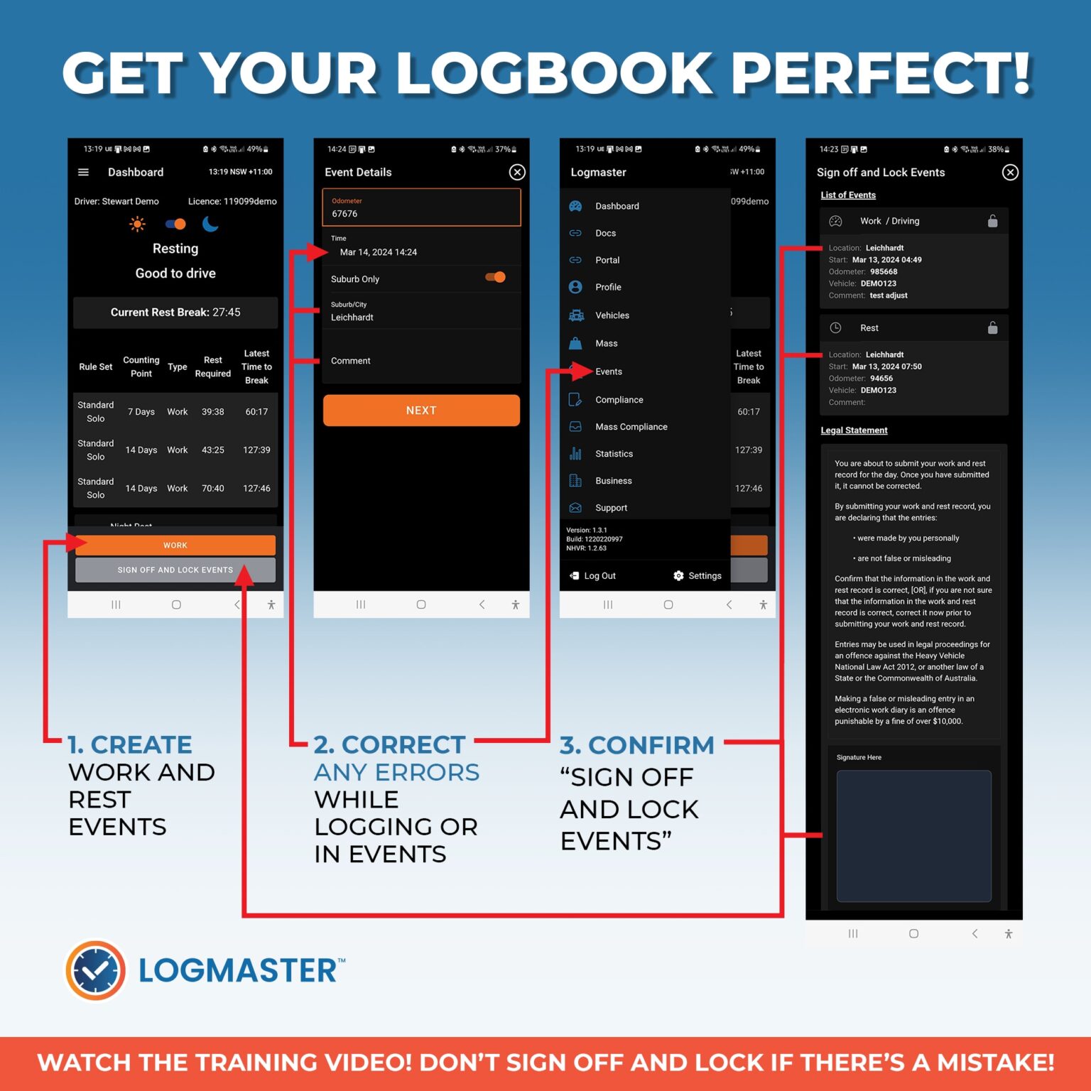 Logmaster: Edit & Correct E-Logbook Training