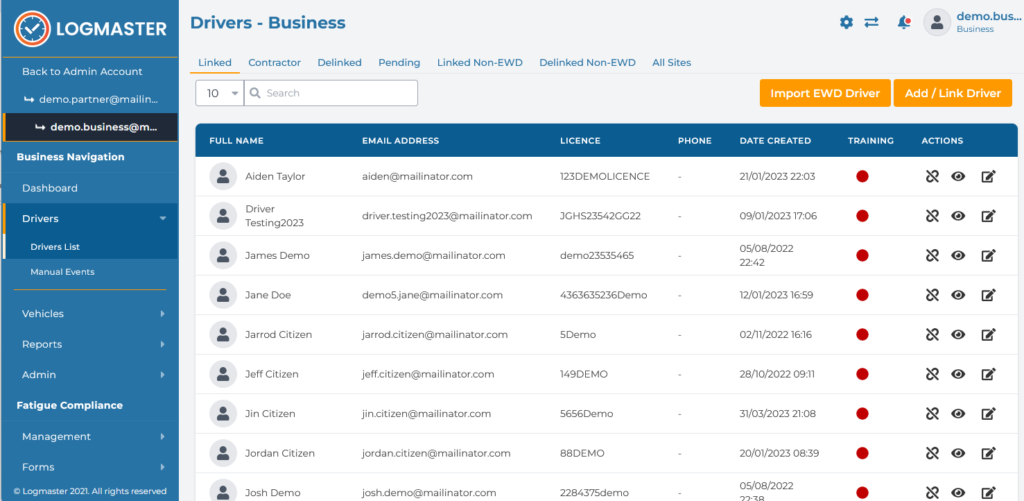 Logmaster: Automated Driver Training & Progress Monitoring